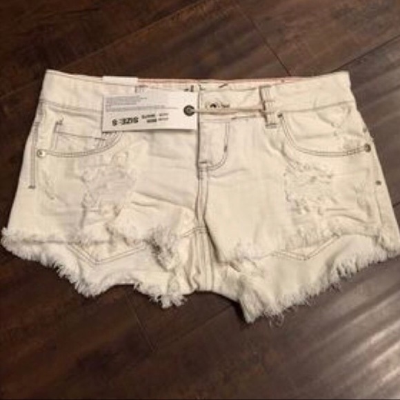 Shorts | Distressed White Denim Cutoff Shorts By Special A | Poshmark